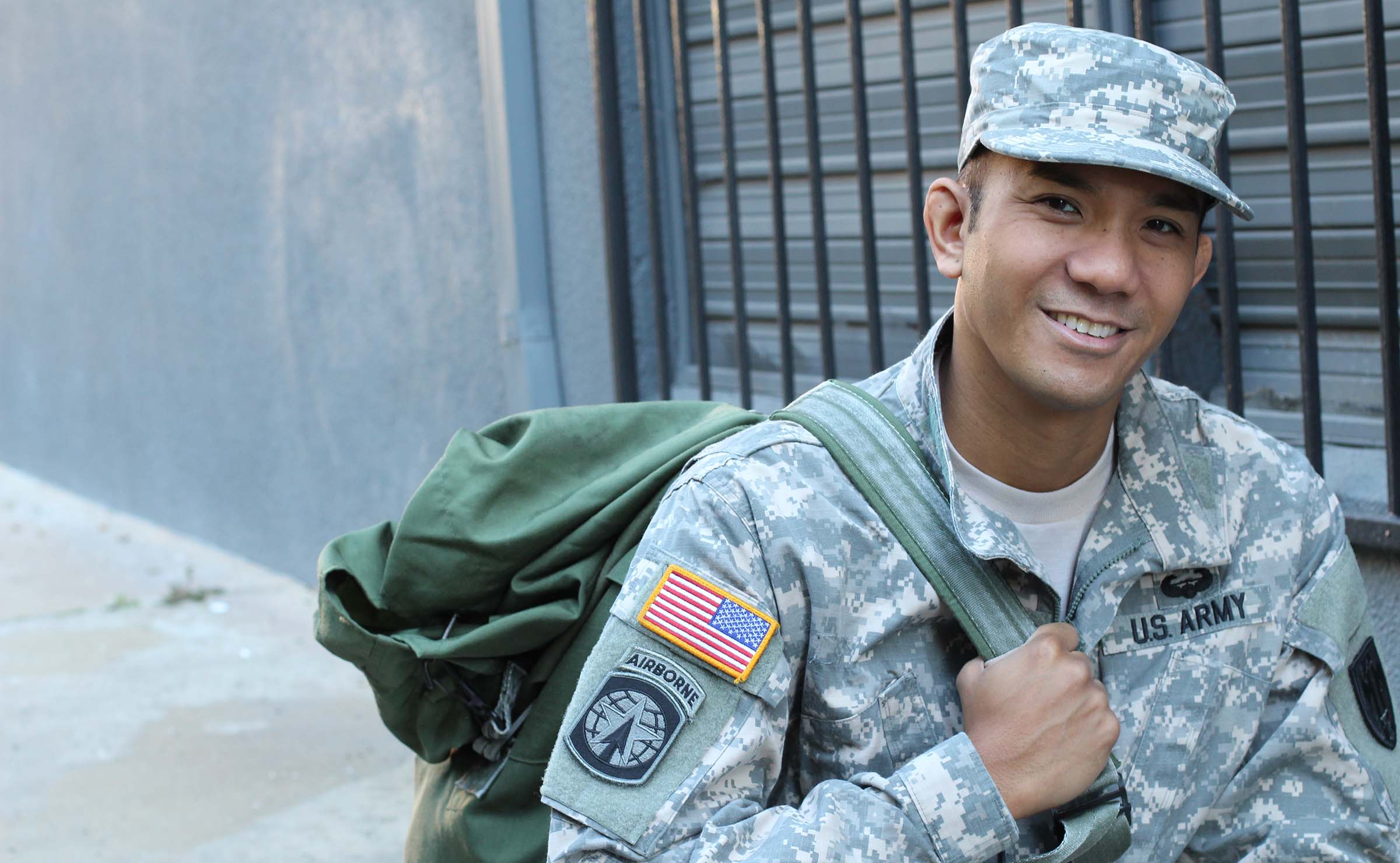 Soldier with backpack Tampa Brandon Social Security Lawyer David